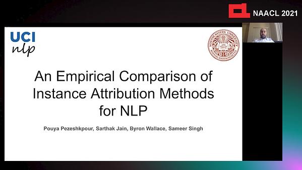 Underline | An Empirical Comparison of Instance Attribution Methods for NLP