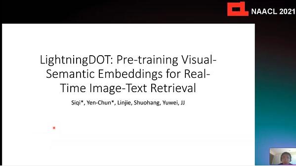 Underline | LightningDOT: Pre-training Visual-Semantic Embeddings for Real-Time Image-Text Retrieval