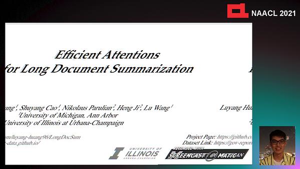 Underline | Efficient Attentions for Long Document Summarization