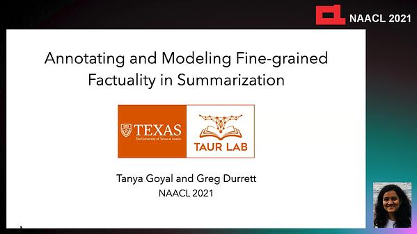 Underline Annotating And Modeling Fine Grained Factuality In
