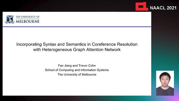 Underline | Incorporating Syntax and Semantics in Coreference Resolution with Heterogeneous ...