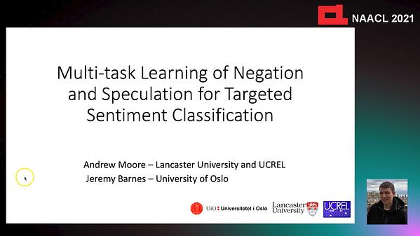 Underline Multi Task Learning Of Negation And Speculation For Targeted Sentiment Classification
