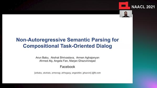 Underline Non Autoregressive Semantic Parsing For Compositional Task Oriented Dialog