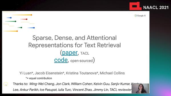 Underline | Sparse, Dense, and Attentional Representations for Text ... Underline | Sparse, Dense, and Attentional Representations for Text ...