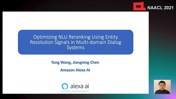 Underline | Optimizing NLU Reranking Using Entity Resolution Signals in Multi-domain Dialog Systems