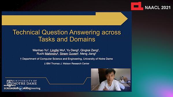 Underline | Technical Question Answering across Tasks and Domains