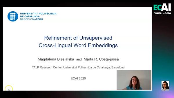 Underline | Refinement of Unsupervised Cross-Lingual Word Embeddings Underline | Refinement of Unsupervised Cross-Lingual Word Embeddings
