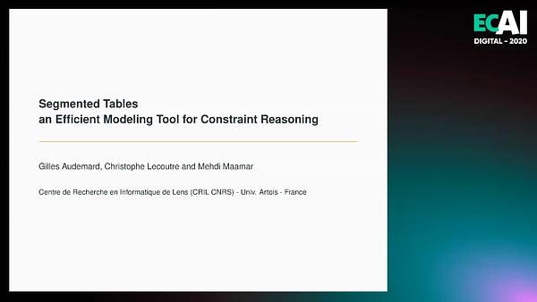 Underline | Segmented Tables: an Efficient Modeling Tool for Constraint ... Underline | Segmented Tables: an Efficient Modeling Tool for Constraint ...