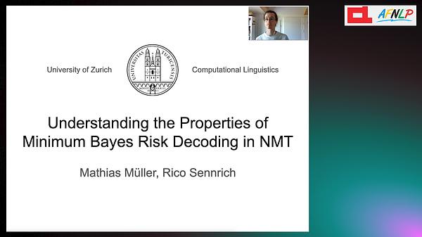 Underline | Understanding the Properties of Minimum Bayes Risk Decoding in Neural Machine ...