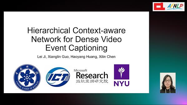 Underline | Hierarchical Context-aware Network for Dense Video Event Captioning