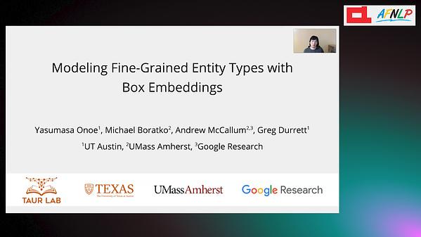 Underline Modeling Fine Grained Entity Types With Box Embeddings