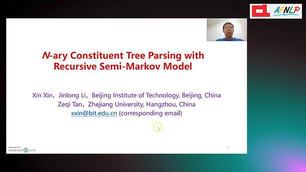 Underline N Ary Constituent Tree Parsing With Recursive Semi Markov Model 