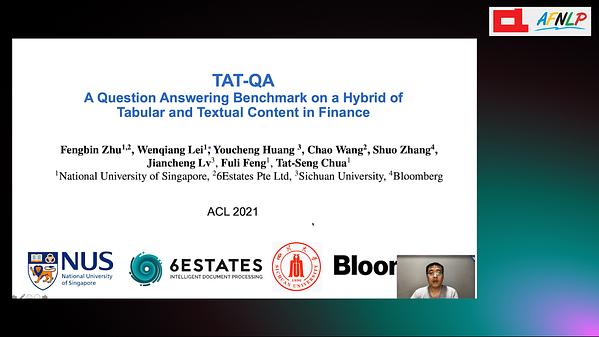 Underline Tat Qa A Question Answering Benchmark On A Hybrid Of Tabular And Textual Content In