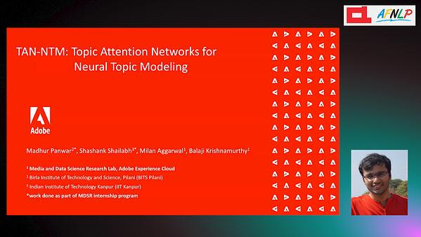Underline | TAN-NTM: Topic Attention Networks for Neural Topic Modeling