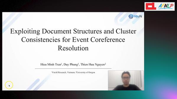 Underline | Exploiting Document Structures and Cluster Consistencies for Event Coreference ...