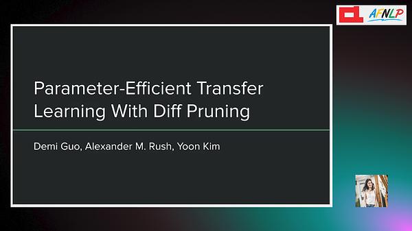 Underline | Parameter-Efficient Transfer Learning with Diff Pruning