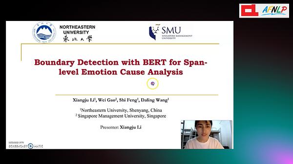 Underline | Boundary Detection with BERT for Span-level Emotion Cause Analysis