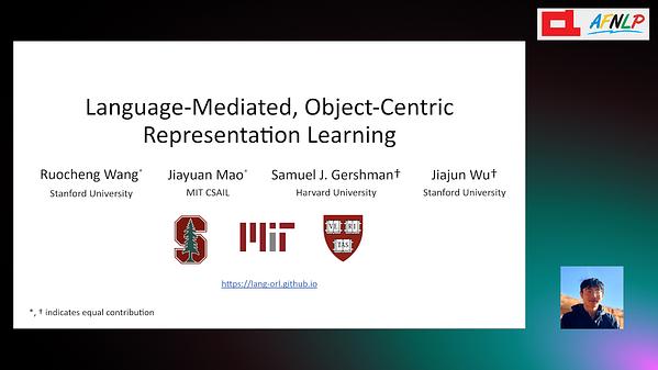 Underline | Language-Mediated, Object-Centric Representation Learning Underline | Language-Mediated, Object-Centric Representation Learning