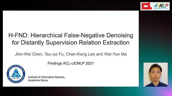 Underline | H-FND: Hierarchical False-Negative Denoising for Distant ... Underline | H-FND: Hierarchical False-Negative Denoising for Distant ...