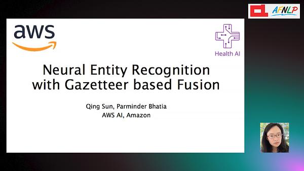 Underline | Neural Entity Recognition with Gazetteer based Fusion