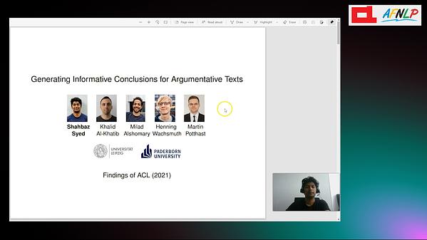 Underline | Generating Informative Conclusions for Argumentative Texts Underline | Generating Informative Conclusions for Argumentative Texts