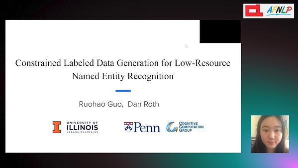 Underline | Constrained Labeled Data Generation for Low-Resource Named Entity Recognition