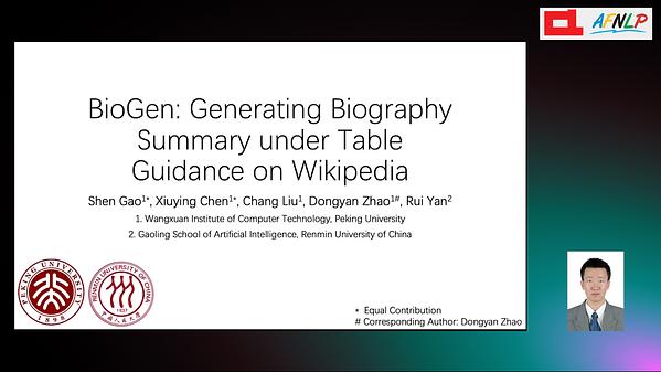 Underline | BioGen: Generating Biography Summary under Table Guidance ...