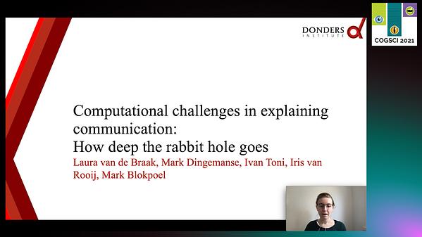 Underline | Computational challenges in explaining communication: How ...