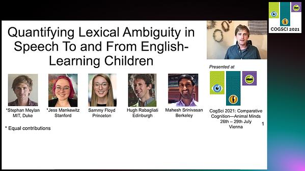 Underline | Quantifying Lexical Ambiguity in Speech To and From English ...