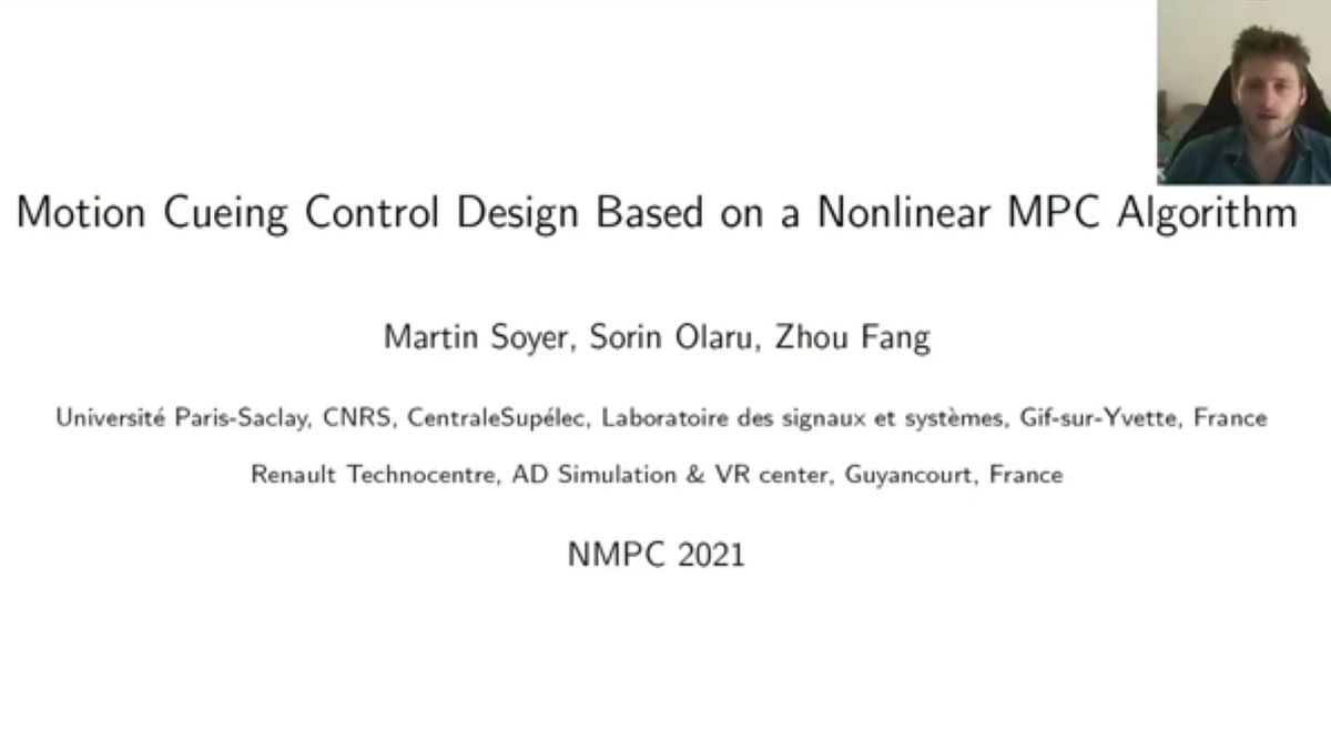 Underline Motion Cueing Control Design Based On A Nonlinear Mpc Algorithm