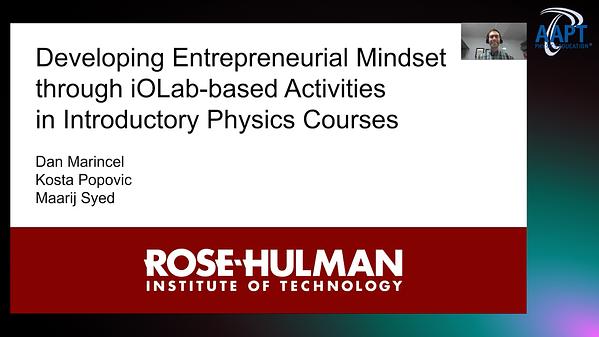 Underline | Developing Entrepreneurial Mindset through iOLab-based Activities in Introductory ...