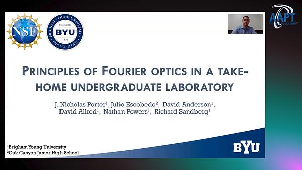 Principles of Fourier optics in a take home undergraduate laboratory ...