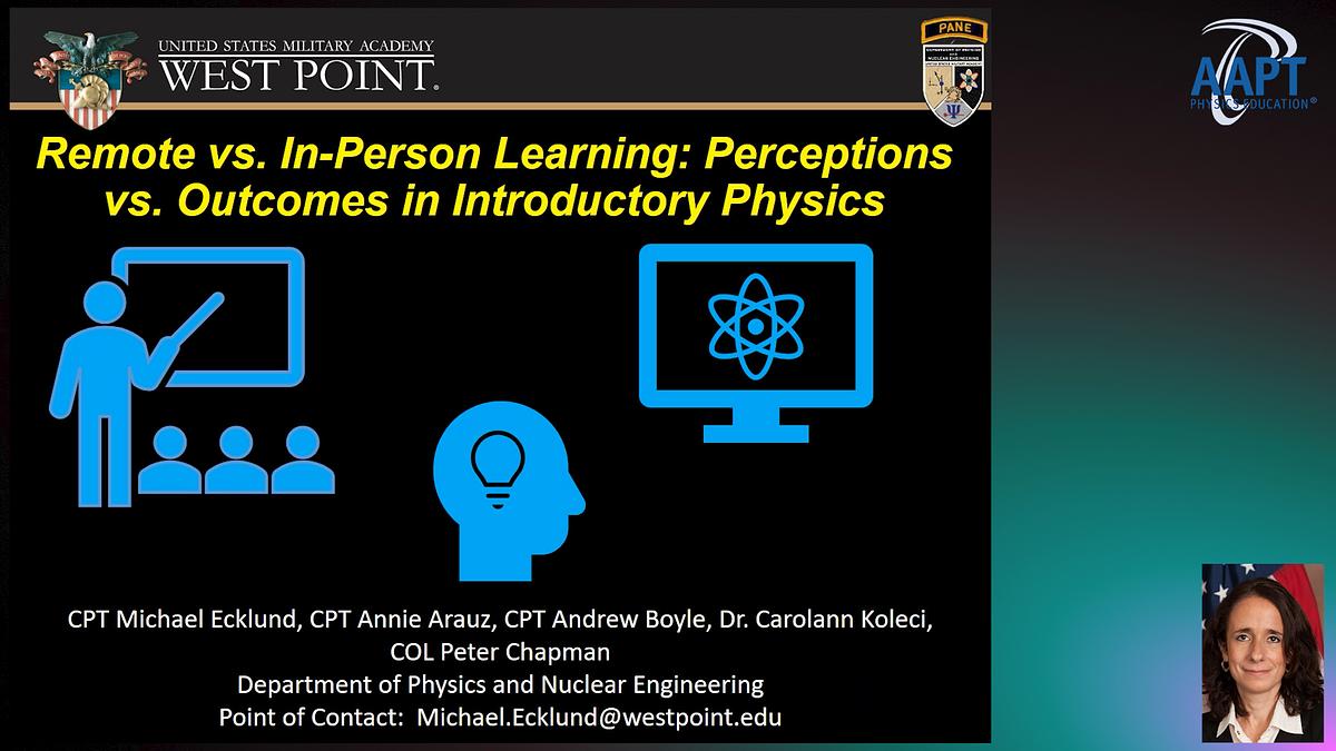 Underline | Remote vs. In-Person Learning: Perceptions vs. Outcomes in ...