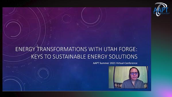 Energy Transformations with Utah FORGE: Keys to Sustainable Energy ...