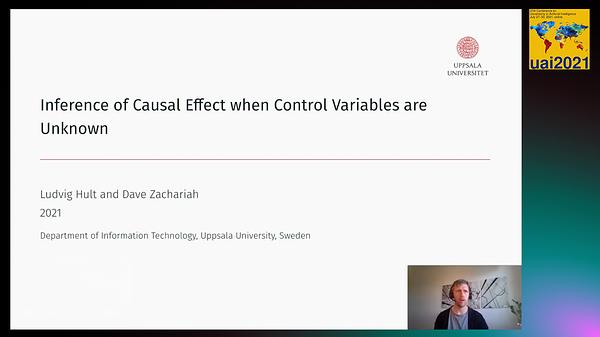 Underline | Inference of Causal Effects when Control Variables are Unknown