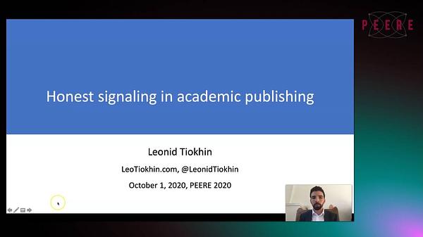 Honest signaling in academic publishing | Underline