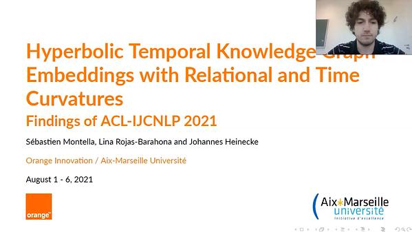 Hyperbolic Temporal Knowledge Graph Embeddings with Relational and Time Curvatures | Underline