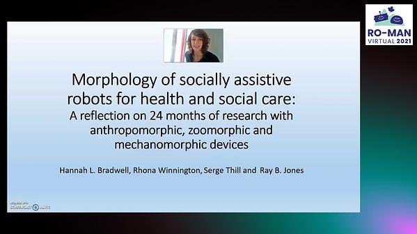 Morphology of Socially Assistive Robots for Health and Social Care: A ...