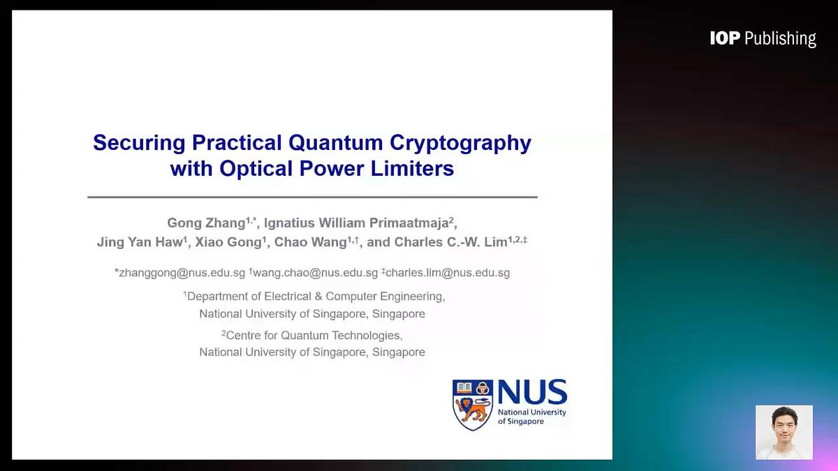 Underline Securing Practical Quantum Cryptography With Optical Power 0525