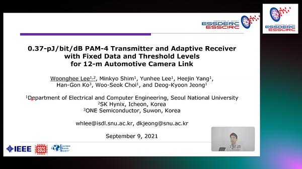 0.37-pJ/b/dB PAM-4 Transmitter and Adaptive Receiver with Fixed Data ...