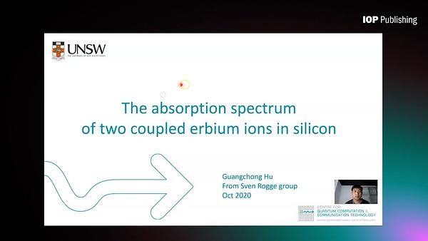 Underline | The absorption spectrum of two coupled erbium ions in silicon