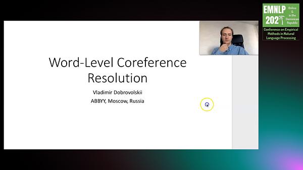 Word-Level Coreference Resolution | Underline