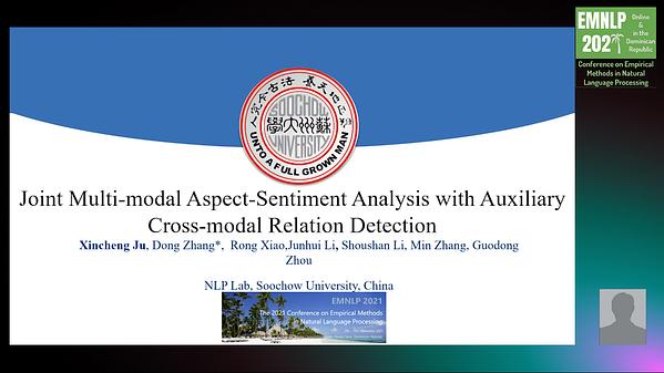Underline Joint Multi Modal Aspect Sentiment Analysis With Auxiliary