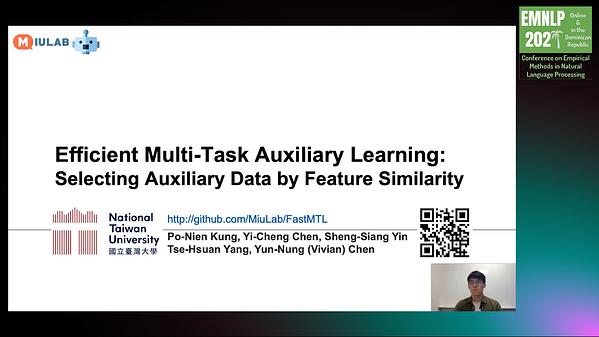 Underline | Efficient Multi-Task Auxiliary Learning: Selecting Auxiliary Data by Feature Similarity