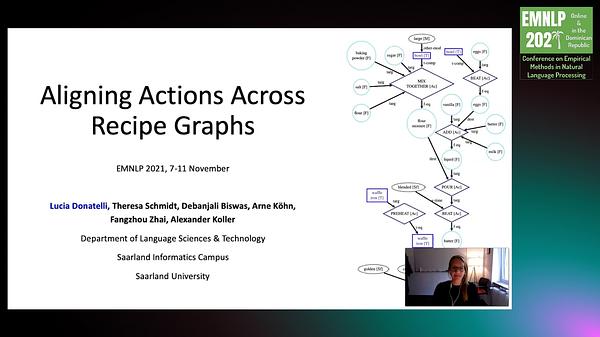 Underline | Aligning Actions Across Recipe Graphs
