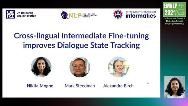 Underline | Cross-lingual Intermediate Fine-tuning improves Dialogue State Tracking