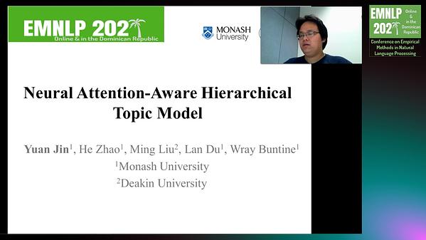 Underline | Neural Attention-Aware Hierarchical Topic Model Underline | Neural Attention-Aware Hierarchical Topic Model