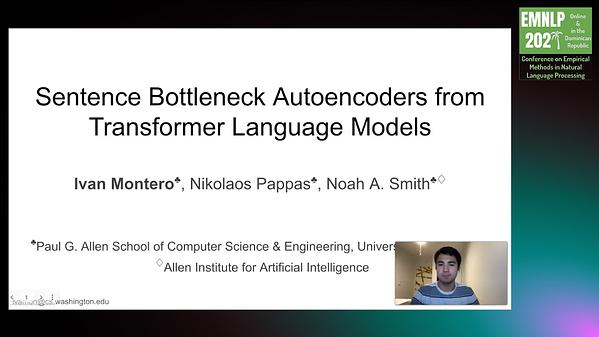 Underline | Sentence Bottleneck Autoencoders from Transformer Language ...