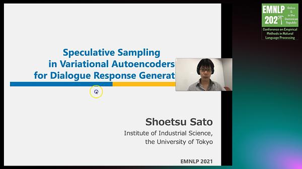 Underline | Speculative Sampling in Variational Autoencoders for Dialogue Response Generation