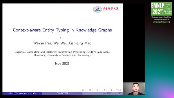 Underline Context Aware Entity Typing In Knowledge Graphs